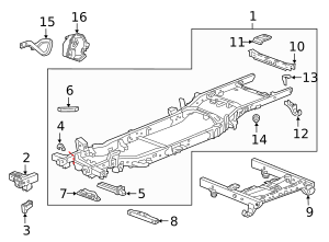 2019-2024 GM Front Bumper Impact Bar Bracket 84265796 GM ...