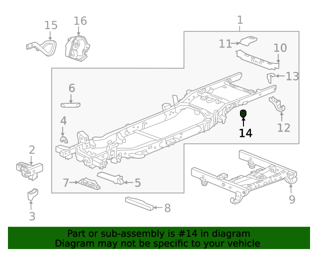 84030756 - Leaf Spring Bumper 2019-2024 GM | GMPartsNow