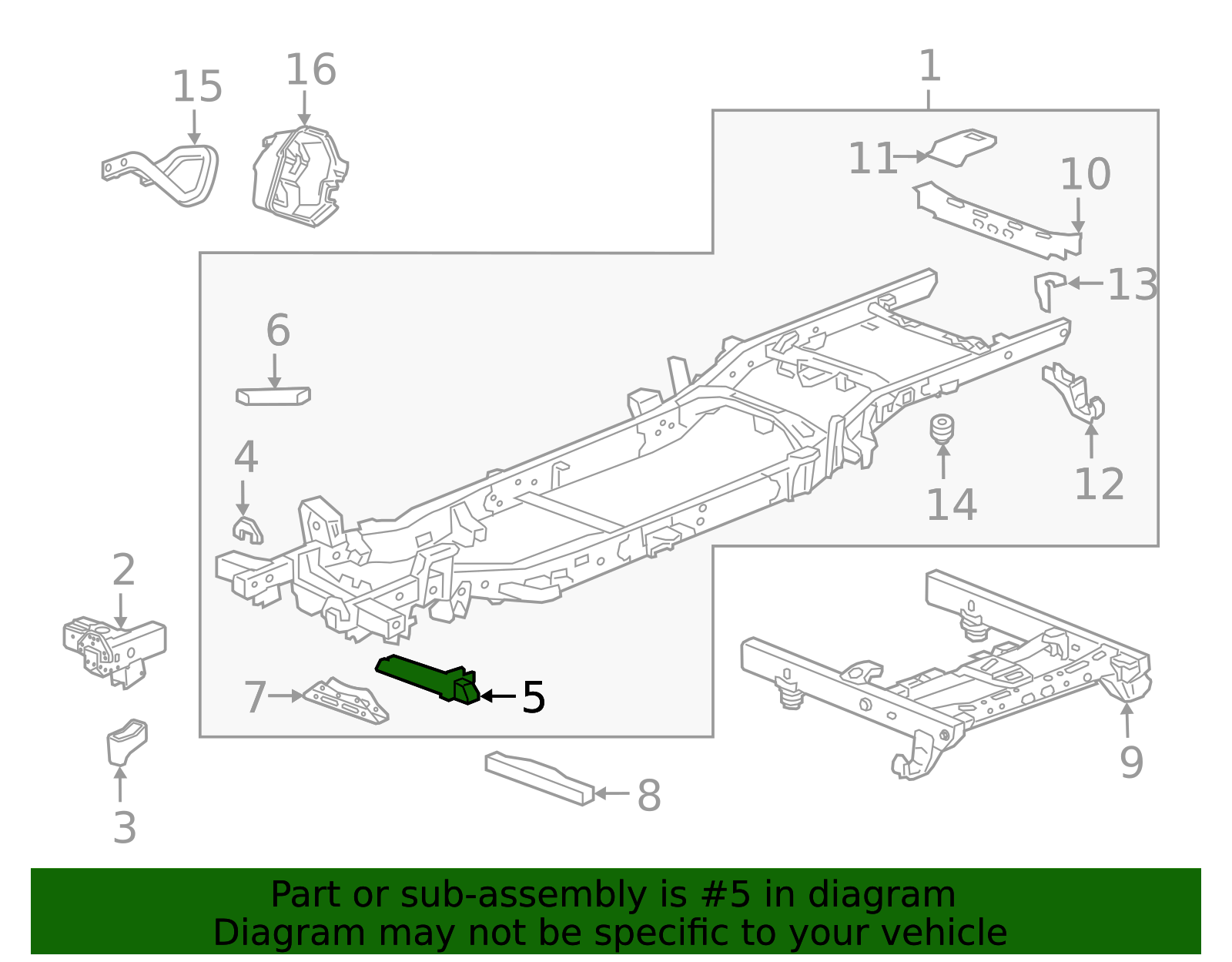 2019-2025 GM Drivetrain and Front Suspension Frame Front Crossmember ...