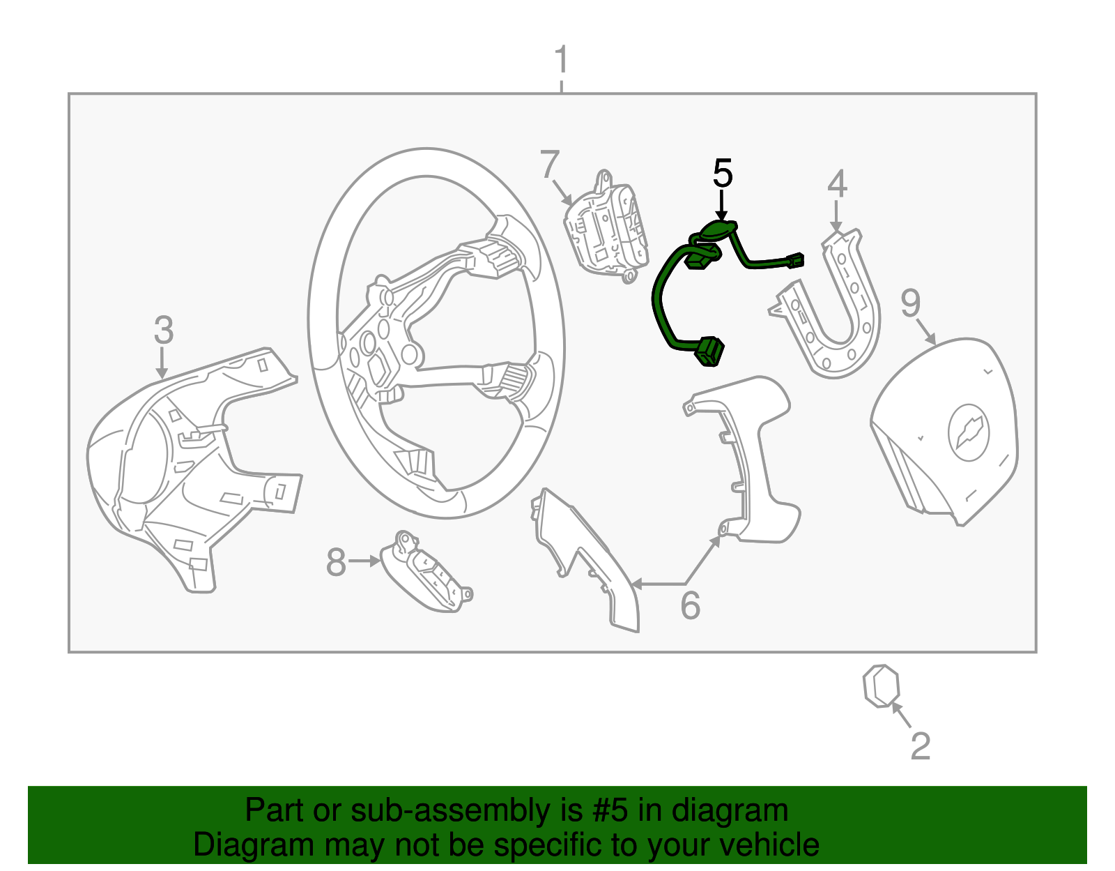 2008-2025 GM Steering Wheel Pad Accessory Wiring Harness 25889497 GM ...