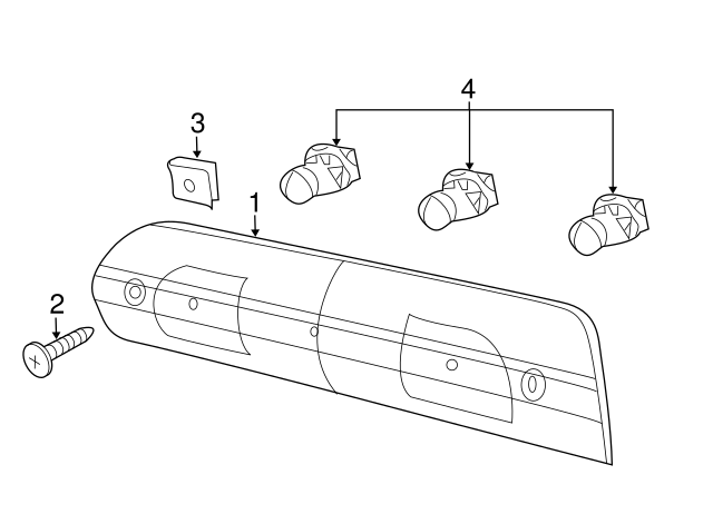 2009-2020 Mopar Center High Mounted Stop L 55372082af | TascaParts.com