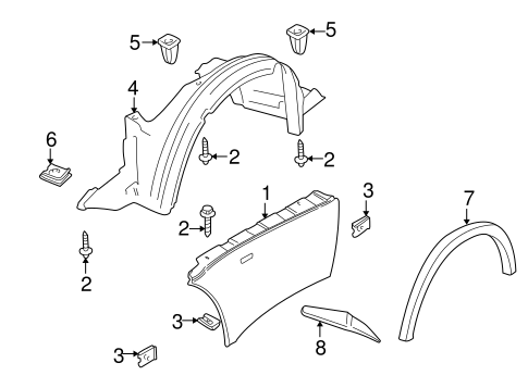 Fender & Components for 2000 BMW Z3 | BMW of South Atlanta Parts