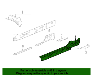 2014-2019 GM Passenger Side Body Side Outer Panel Reinforcement ...
