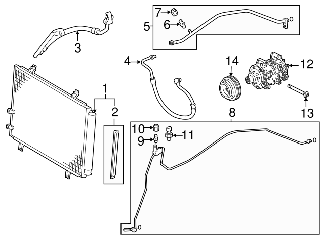 2013-2018 Lexus ES350 Condenser Assembly 88460-33170 | SSL Parts