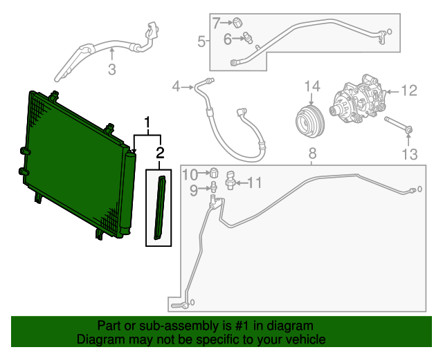 2013-2018 Lexus ES350 Condenser Assembly 88460-33170 | SSL Parts