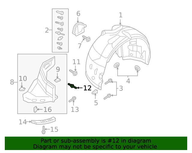 1993-2023 Audi Liner Extension Rivet N-905-369-01 | OEM Parts Online