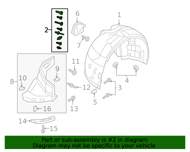 2017-2023 Audi Mount Kit V04-017-001-B | Genuine Audi Parts
