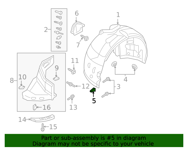2015-2024 Audi Bumper Cover Nut WHT-004-694 | Audi USA Parts