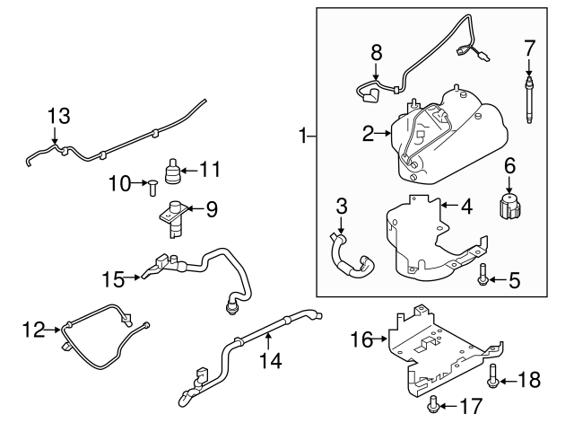 2016-2021 Land Rover Diesel Exhaust Fluid (DEF) Pump LR084743 ...