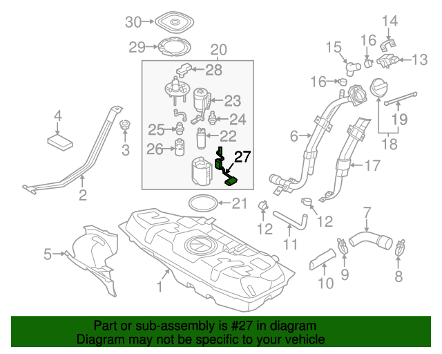 2012-2015 Kia Rio Fuel Gauge Sending Unit 94460-1R500 | OEM Parts Online