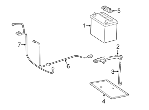 74404-60130 - Battery Hold Down 1998-2007 Toyota Land Cruiser ...