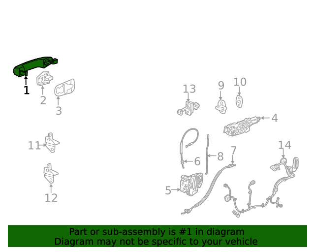 2019-2021 GM Handle, Outside 13526766 | TascaParts.com
