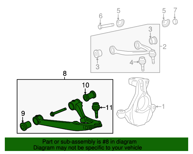 2014-2020 GM Lower Control Arm (Stamped Steel) 84114505 GM ...