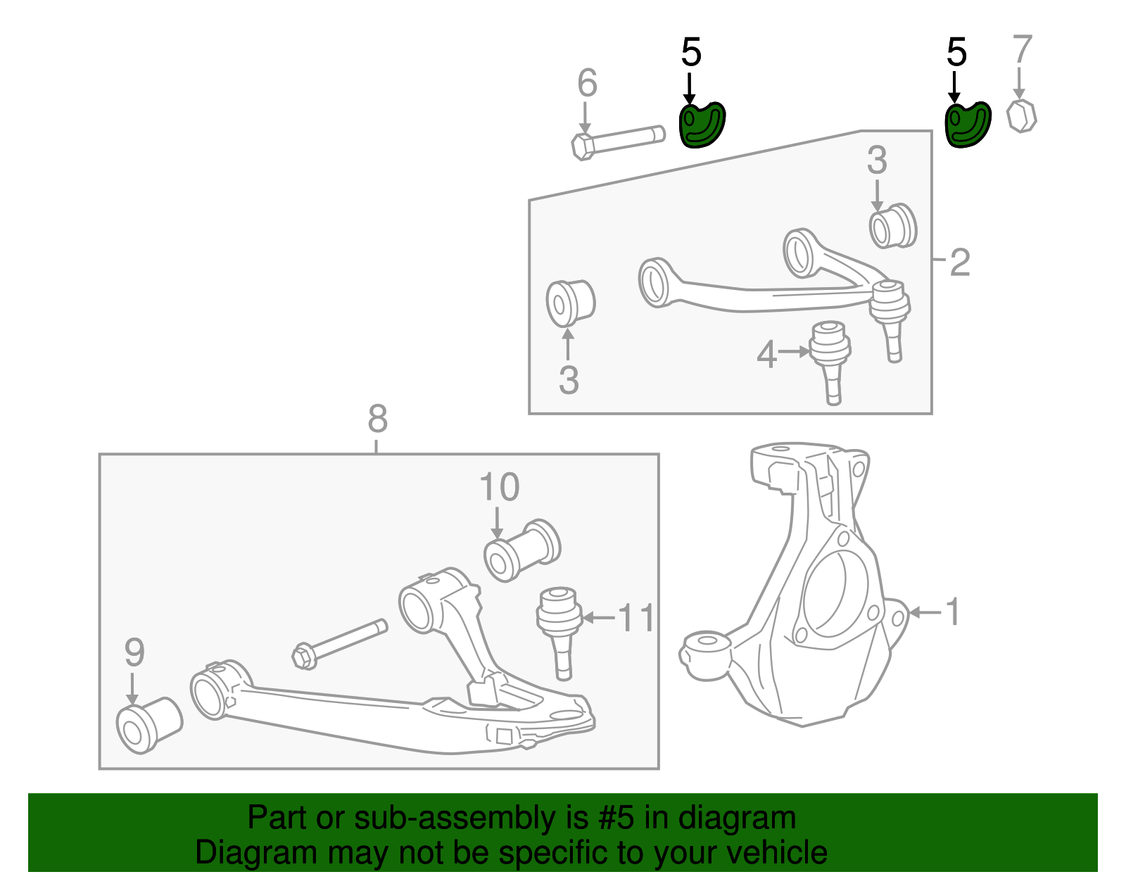 2014-2020 GM Front Driver Side Upper Suspension Control Arm Adjuster ...