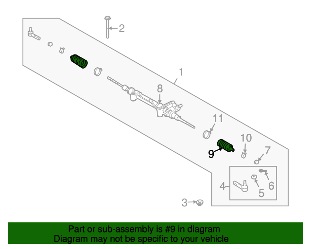 45535-69015 - Rack and Pinion Bellows 2010-2023 Lexus GX460 ...