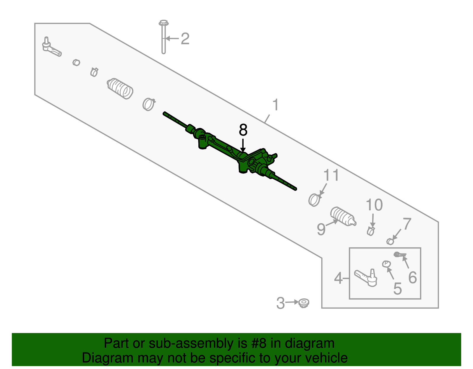 2010-2023 Lexus GX460 Inner Tie Rod 45503-60040 | OEM Parts Online