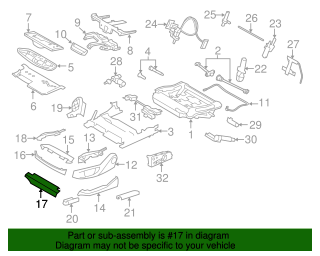 52-10-9-168-211 - Seat Trim Panel 2009-2013 BMW | AutoNationParts.com
