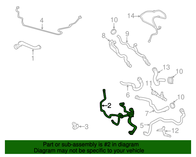 32224820 - Radiator Coolant Hose - 2016 2017 Volvo XC60 | Volvo OEM ...