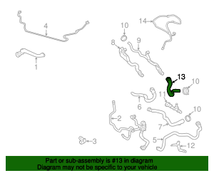 31657657 - HVAC Heater Hose - 2016 2017 Volvo XC60 | Volvo OEM Parts Direct