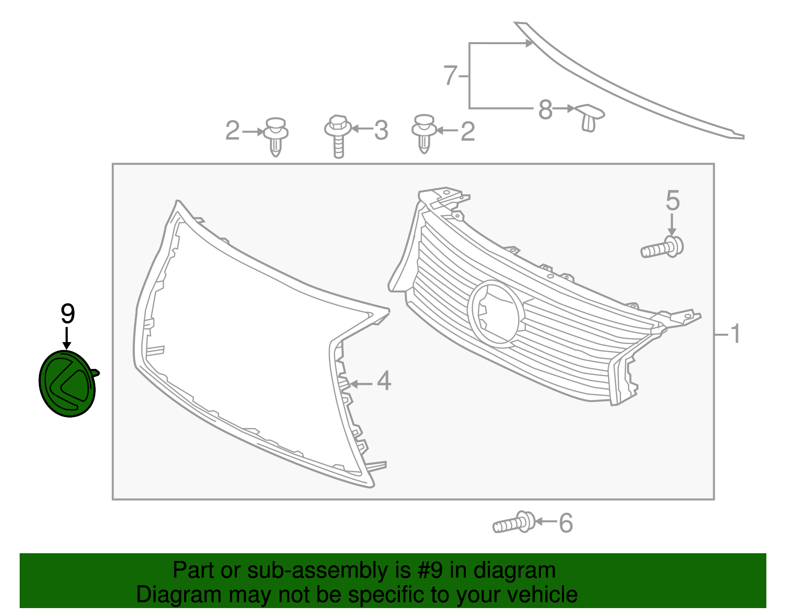 53141-50040 - High-Quality Grille Emblem for 2013-2017 Lexus ...
