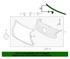 53119-50060 - Protect Strip - 2013-2017 Lexus | My L Parts