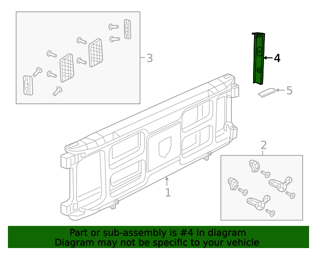 2019 Ram Hinge Pillar Cover 68044934AD | TascaParts.com