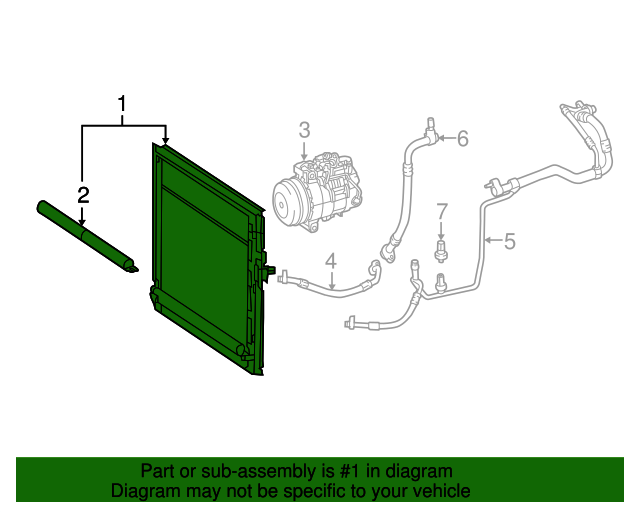 2012-2019 Mercedes-Benz A/C Condenser 099-500-00-02 | MB OEM Parts