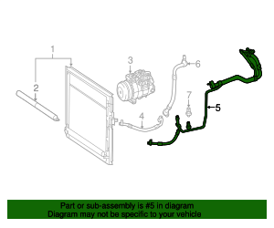 2017-2019 Mercedes-Benz A/C Refrigerant Liquid Hose 166-830-48-01 ...