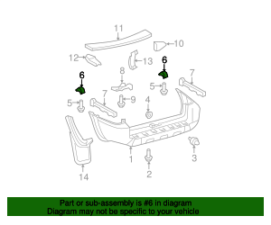2003-2009 Toyota 4Runner Bumper Cover Bracket 52197-35020 | Toyota ...