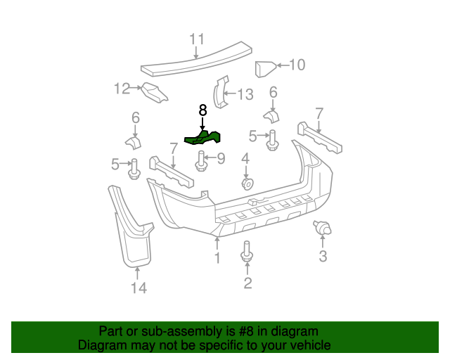 52173-35060 - Bracket - 2006-2009 Toyota 4Runner | Sparks Parts