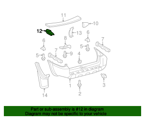 52185-60090 - Bumper Cover Mount Bracket - 2003-2009 Toyota 4Runner ...