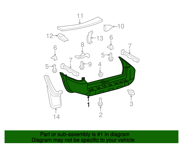 52159-35190 - Cover Rear Bumper 2006-2009 Toyota 4Runner | Longo Toyota ...