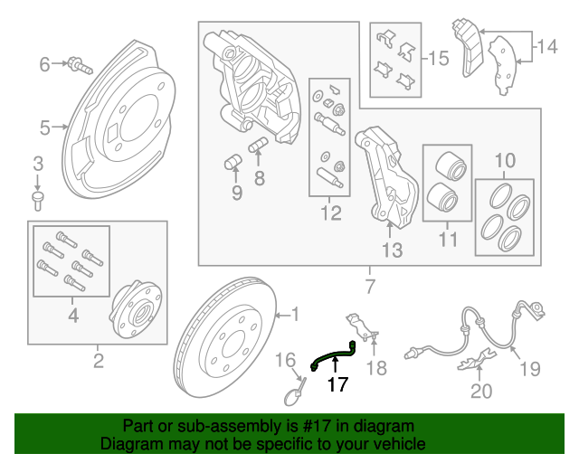2017-2019 Nissan Titan Brake Tube - Driver's Side (LH) 46242-EZ51A ...