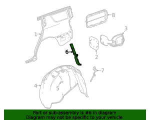 2021-2024 GM Rear Driver Side Wheelhouse Liner Bracket 87813944 GM ...