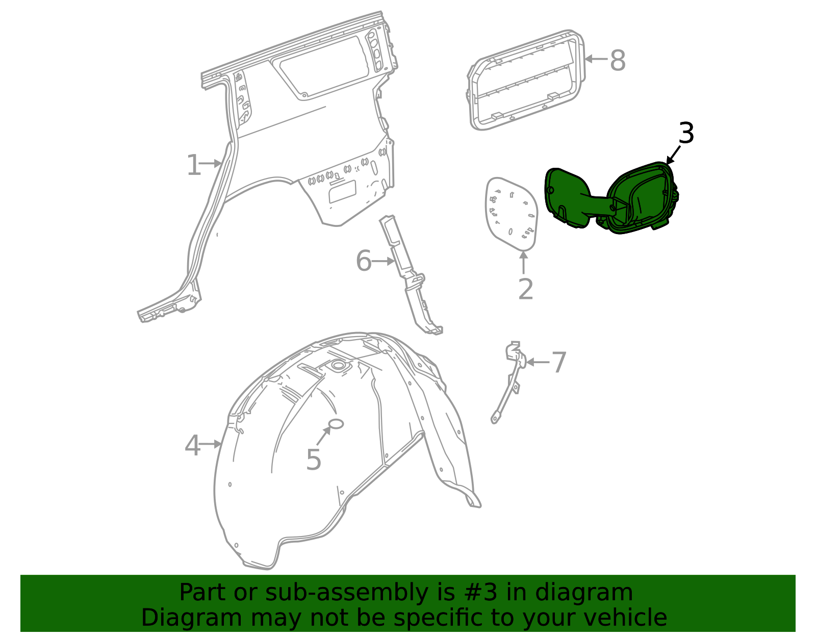 2021-2024 GM (Replaces 84831027) Fuel Tank Filler Pipe Housing 86805350 ...
