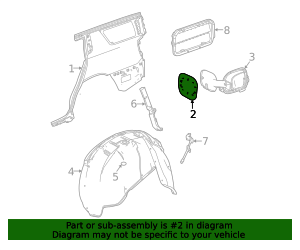 2021-2024 GM Primed Fuel Tank Filler Door 84660167 GM | GMPartsDirect.com