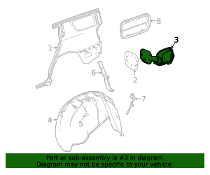 2021-2024 GM (Replaces 84831027) Fuel Tank Filler Pipe Housing 86805350 ...