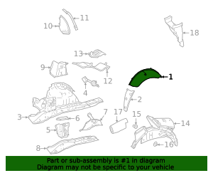 2020-2023 Toyota GR Supra Outer Wheelhouse 61608-WAA01 | Toyota Parts ...