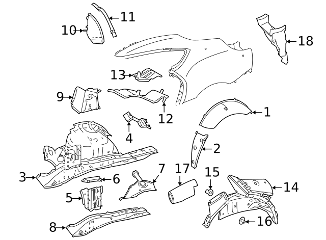 2020-2023 Toyota GR Supra Insulator End Retainer 90118-WA055 | Toyota ...