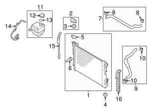 25333-3W100 - Radiator Assembly Upper Bracket 2011-2016 Kia Sportage ...