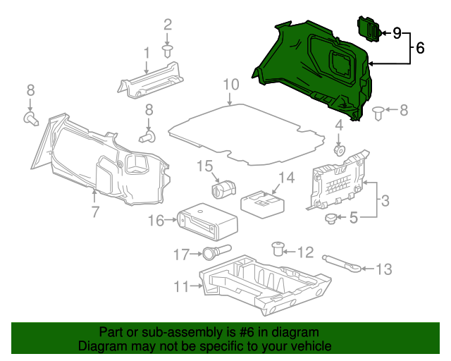 2016-2024 Chevrolet Camaro Jet Black Passenger Side Rear Compartment ...