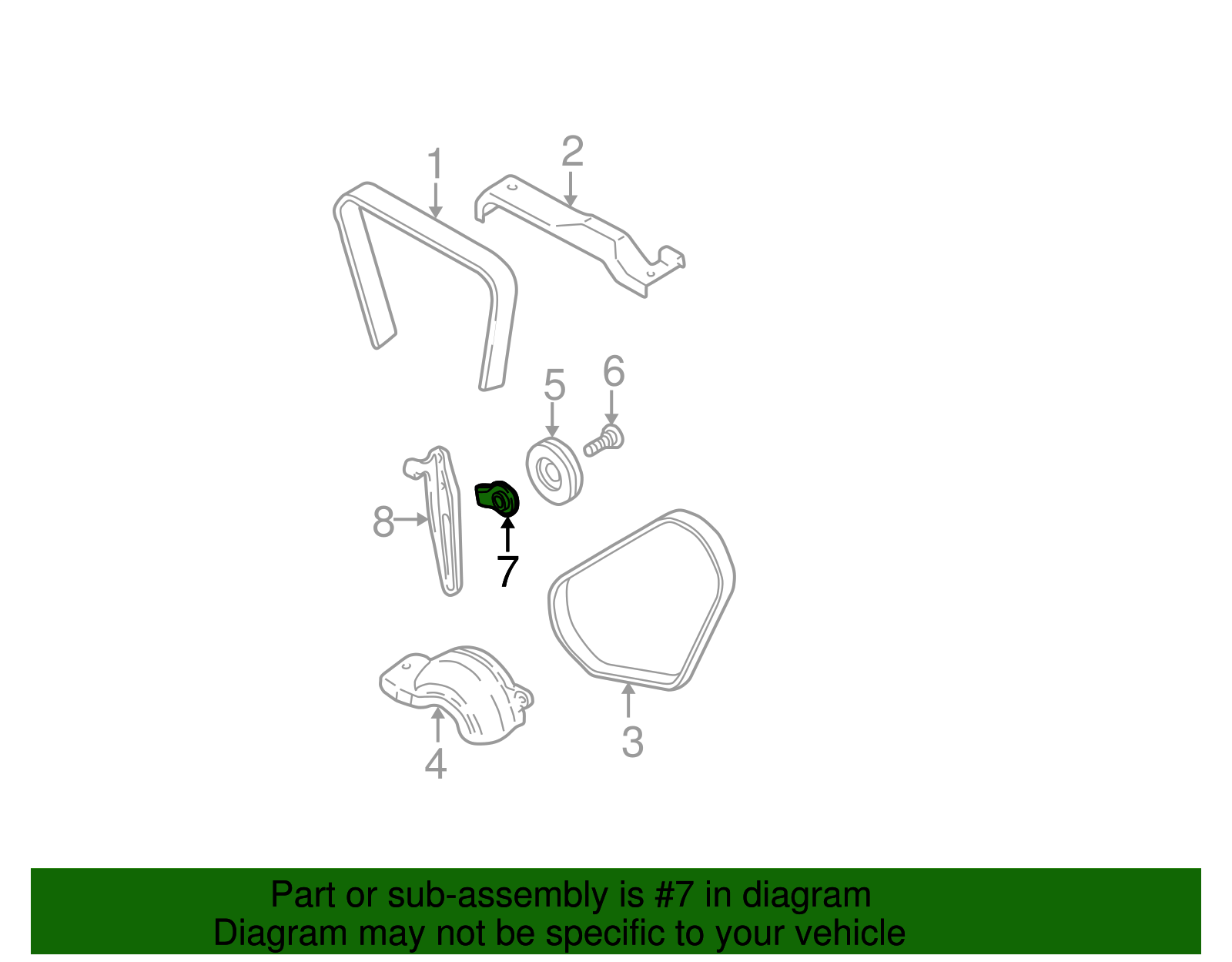 1995-2009 Subaru Idler Pulley Adjuster 73134AC001 | Subaru Online Parts