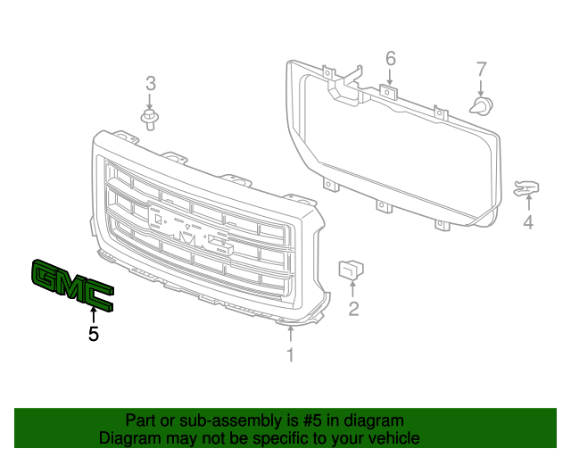 2014-2020 Chevrolet Front Grille Z71 Emblem 23432559 | GMPartsDirect.com
