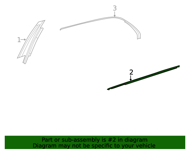 2020-2023 Mercedes-Benz Belt Molding 167-730-30-01 | MB OEM Parts
