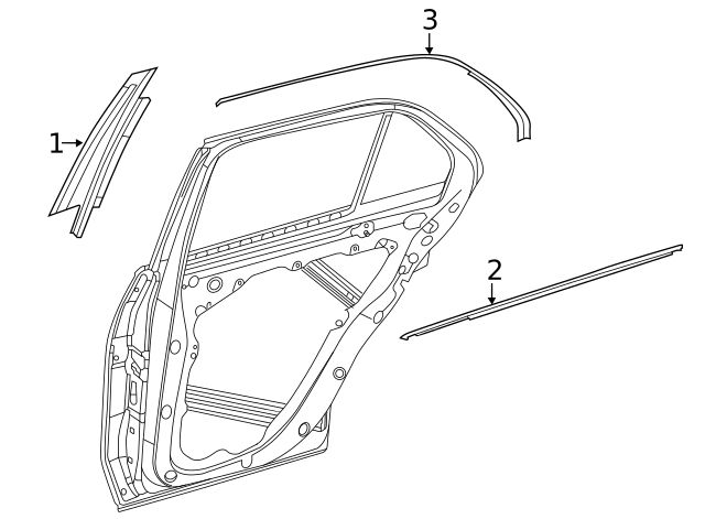 167-735-67-00 - Door Reveal Molding 2020-2023 Mercedes-Benz ...
