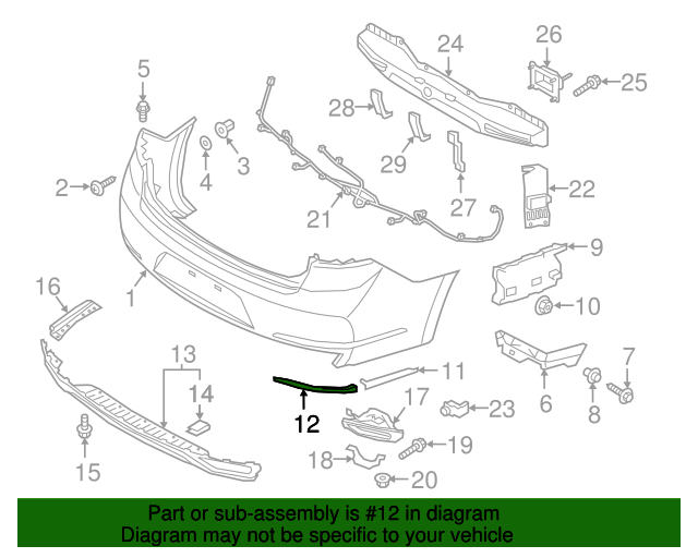 92405-F6000 - Reflector 2017-2019 Kia Cadenza | Genuine Kia Parts
