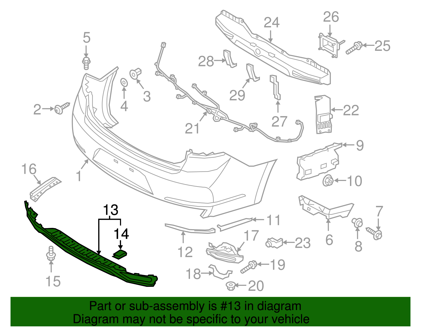 86612-F6000 - Lower Cover 2017-2019 Kia Cadenza | Kia.Parts Store
