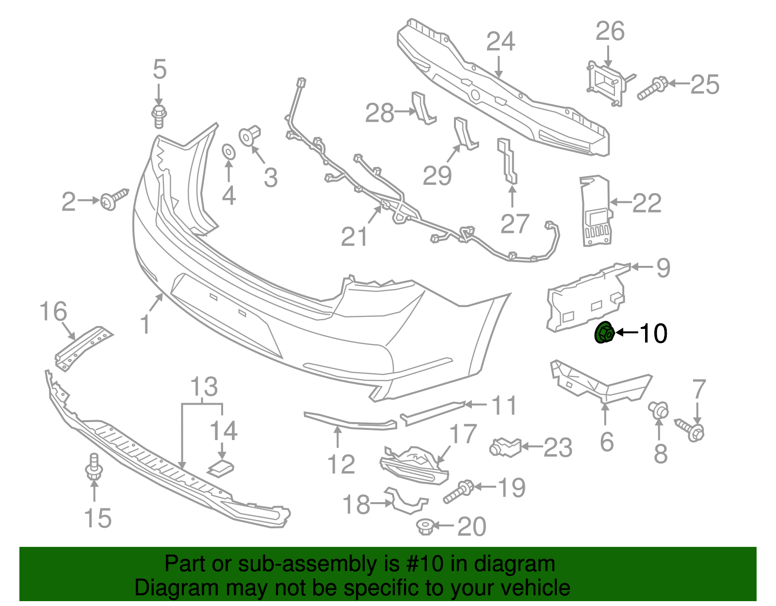 13365-06007B - Lower Bracket Nut 2014-2020 Kia | Kia.Parts Store