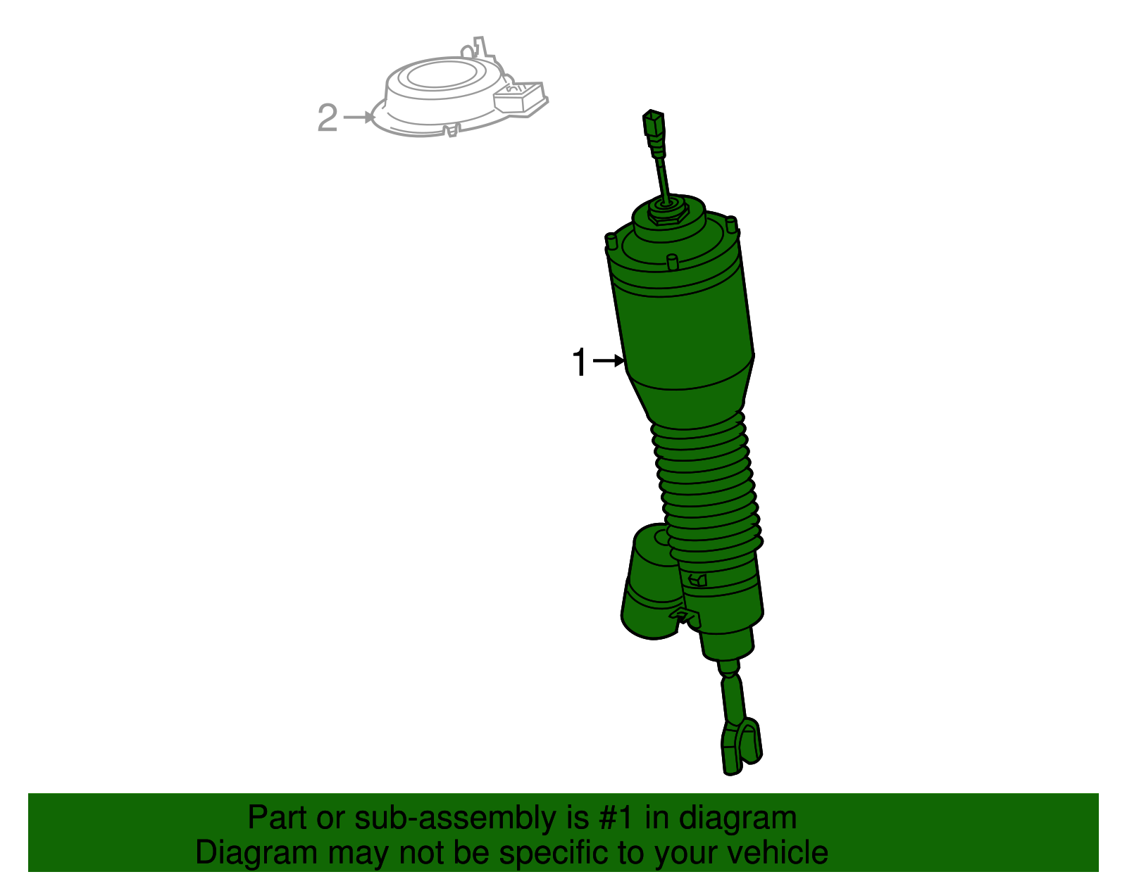 2005-2006 Volkswagen Phaeton Shock Assembly 3D0-616-040-AC | Wolfsburg ...