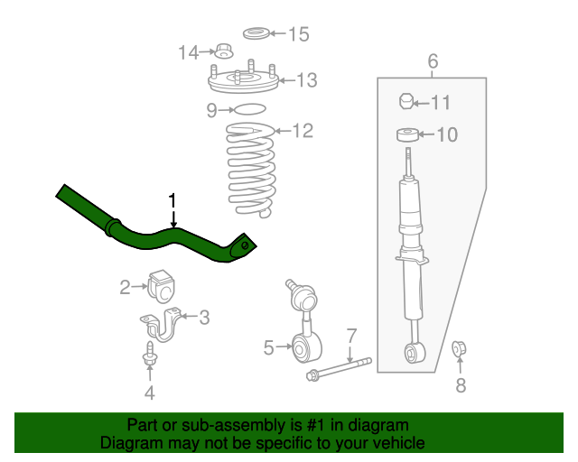2008-2022 Toyota Sequoia Stabilizer Bar 48811-0C030 | Toyota Parts Center